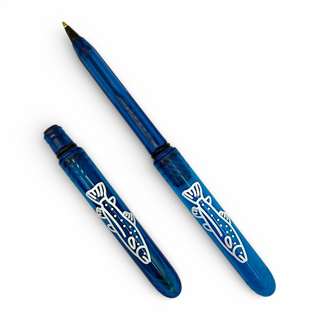 Reel Good - 2 Pack Sapphire Blue Fish Pocket Ballpoint Pens – Pokka Pens